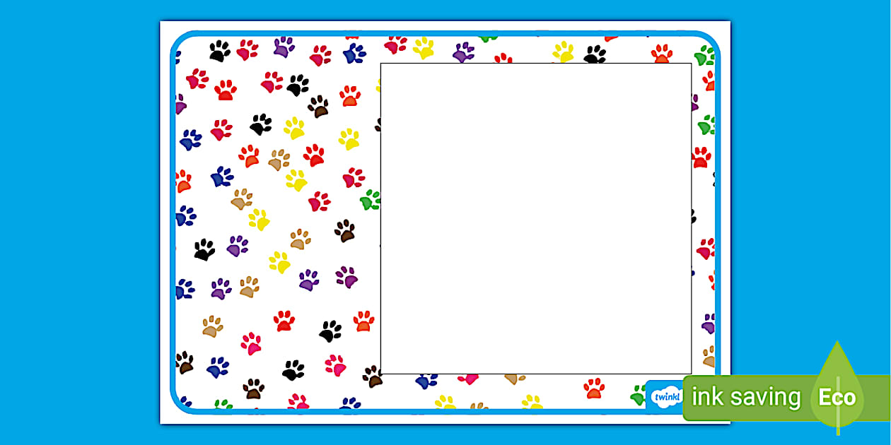 Paw Print Photo Frame (teacher made) - Twinkl