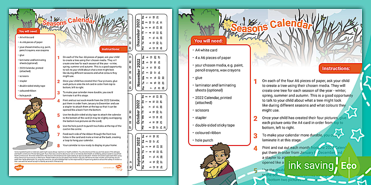 Seasons Calendar (teacher made) - Twinkl