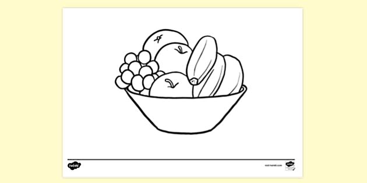 Cute fruit colouring pages resource- easy to print off.