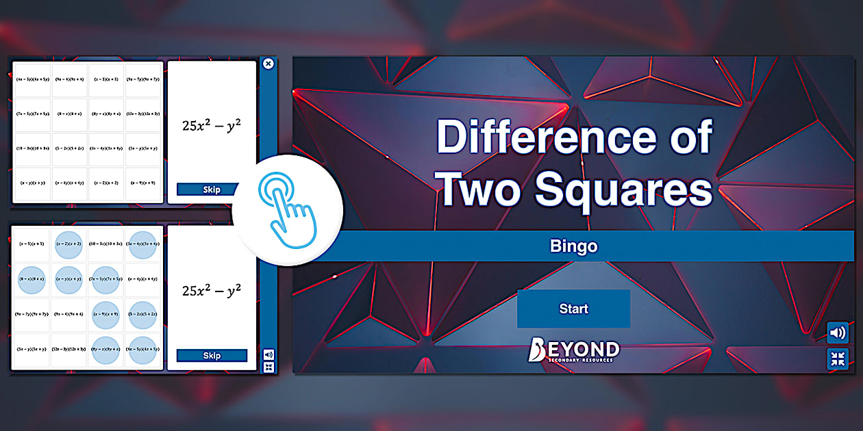 👉 Difference Between Two Squares | Algebra | Twinkl