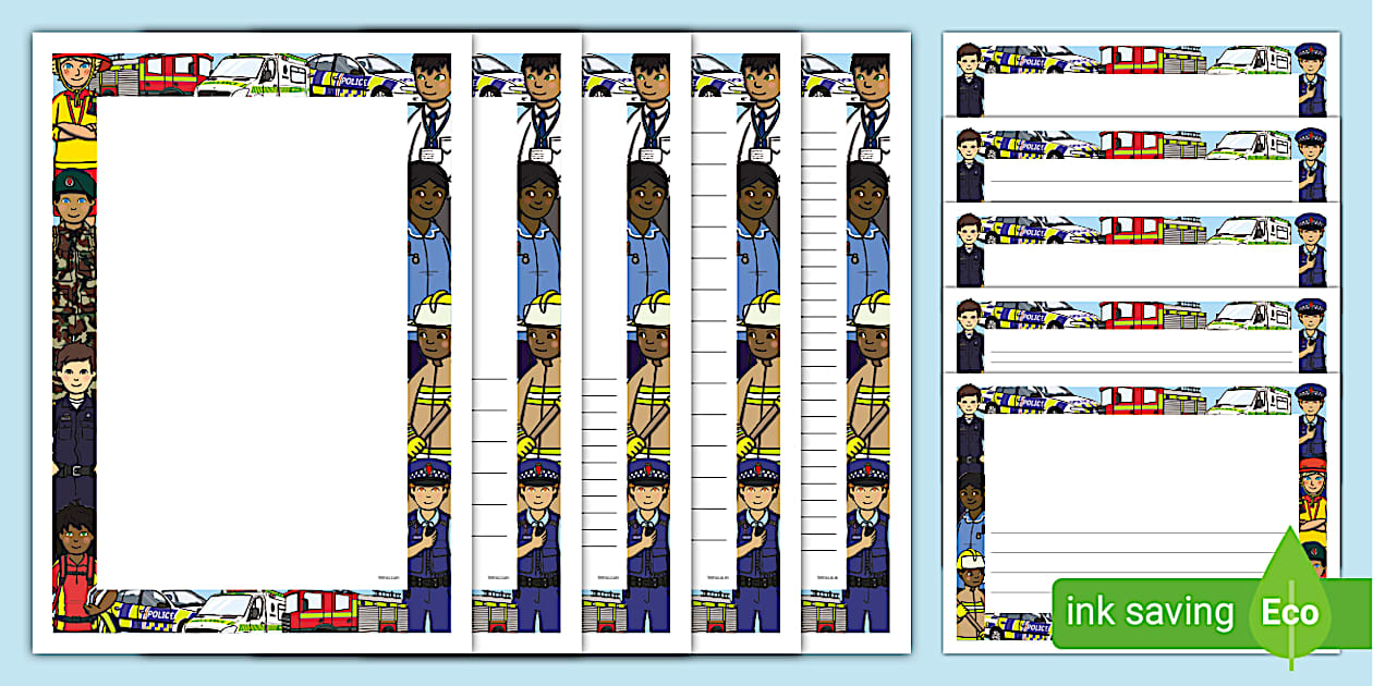 Heroes in Our Community Page Border Pack - Twinkl