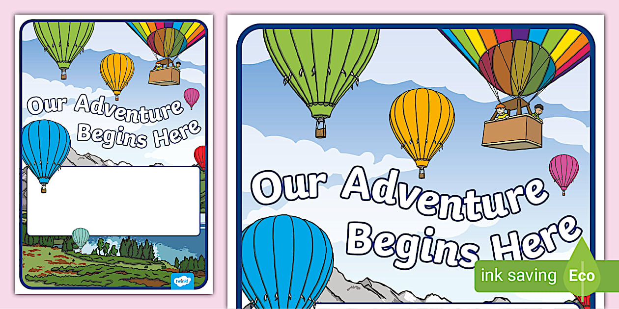 Editable Our Adventure Begins Here Book Cover (teacher made)