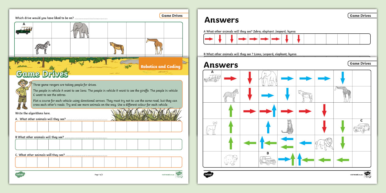 Robotics and Coding Algorithm Game Drives (teacher made)