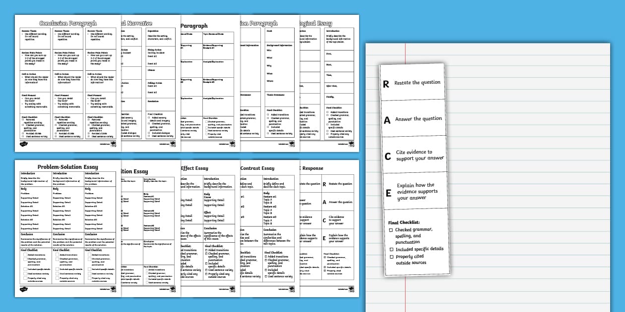 Structure Strips Activity Pack for 6th-8th Grade - Twinkl