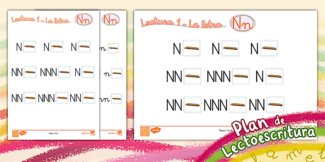 Plan de lectoescritura: La letra N - Lectura 1 - Twinkl