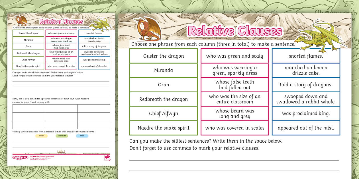 Relative Clauses KS2 Game | Primary Resources - Twinkl
