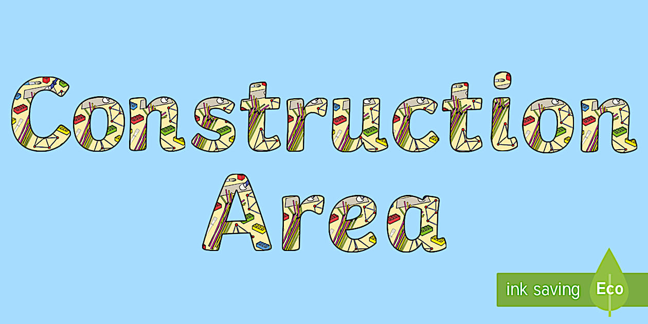 👉 Construction Area Display Title | Twinkl (teacher made)