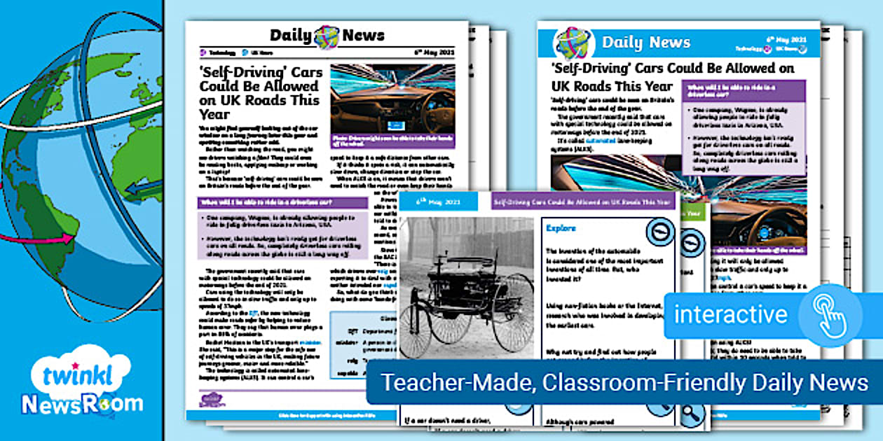 Self-Driving Cars Reading Comprehension | Twinkl NewsRoom