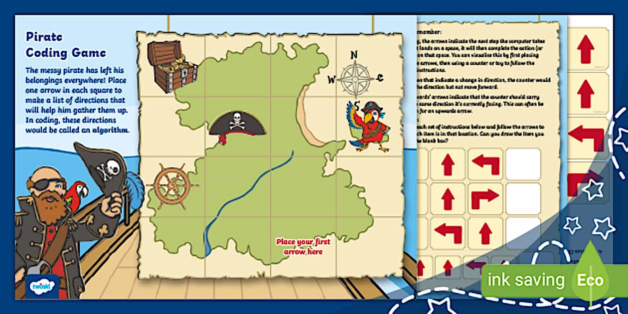 Pirate Coding Game (teacher made) - Twinkl