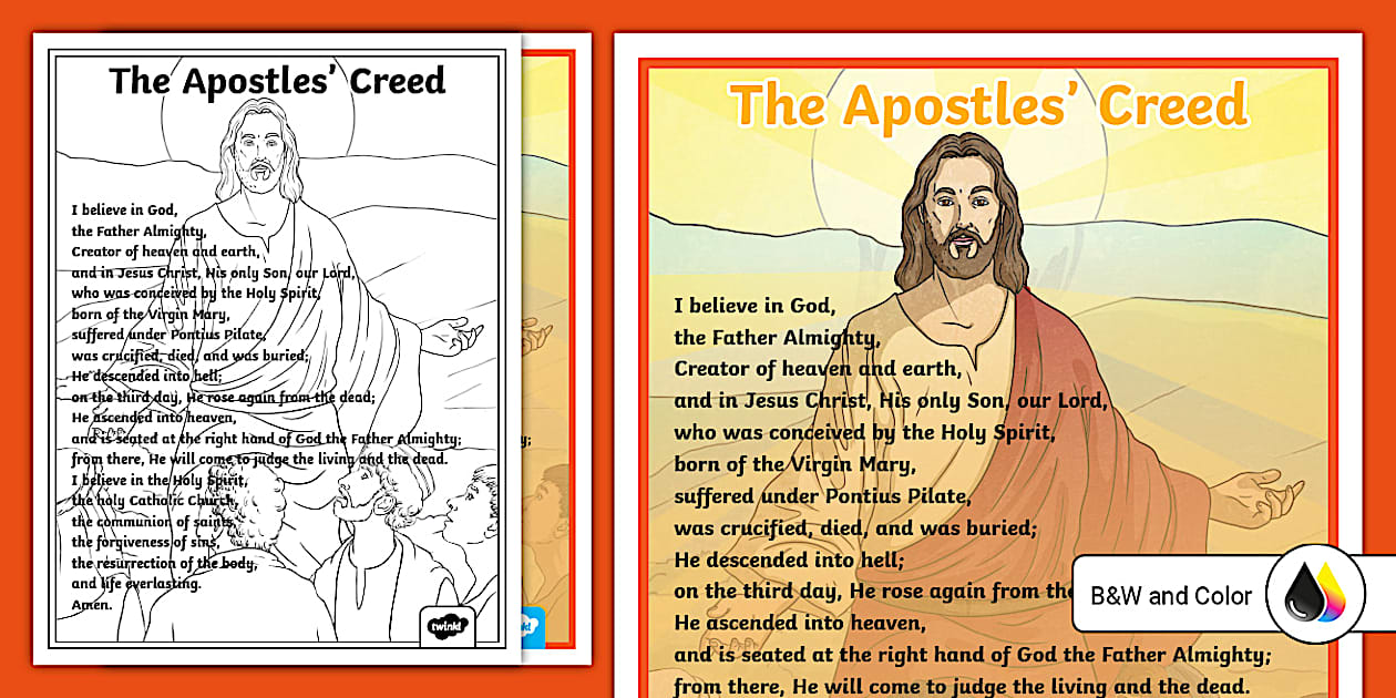Apostles' Creed Poster (teacher made) - Twinkl