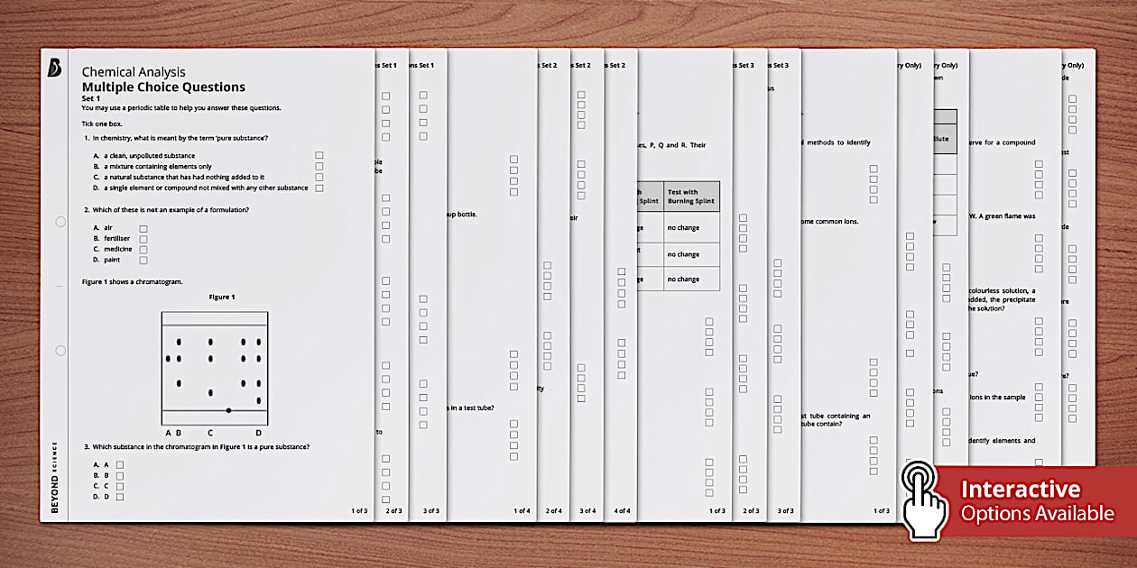 Chemical Analysis MCQs | AQA GCSE Chemistry | Beyond