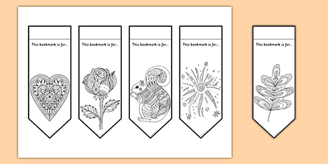 Mindfulness Colouring Bookmarks for Kids - Wellbeing
