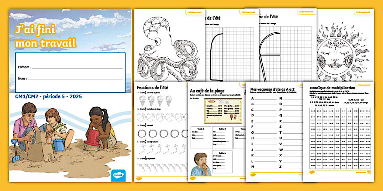 J'ai fini mon travail - Livret d'activités CM1/CM2 - édition été 2025