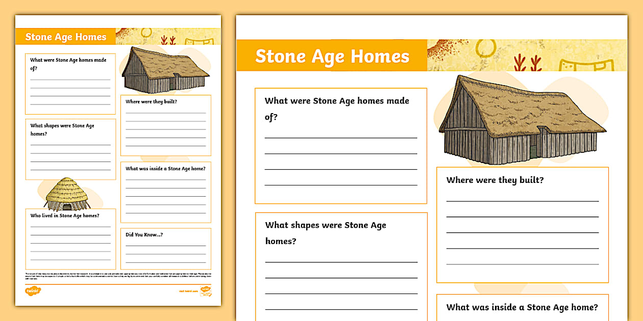 Stone Age Homes Fact File Template