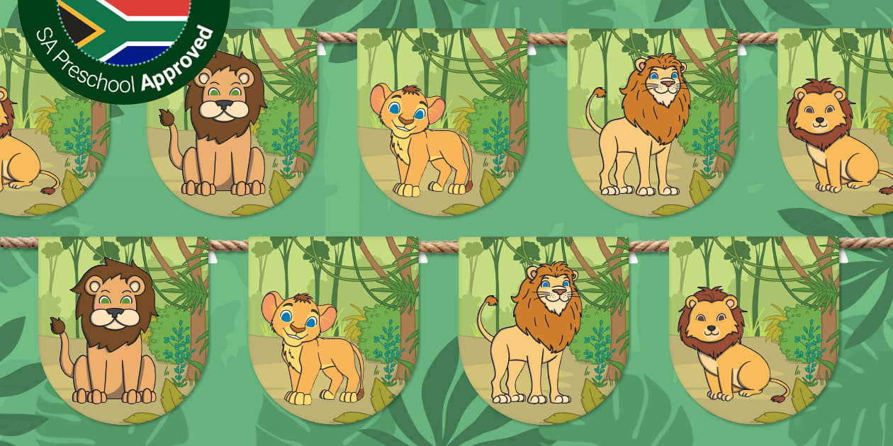 Lion-Themed Display Bunting (teacher made) - Twinkl