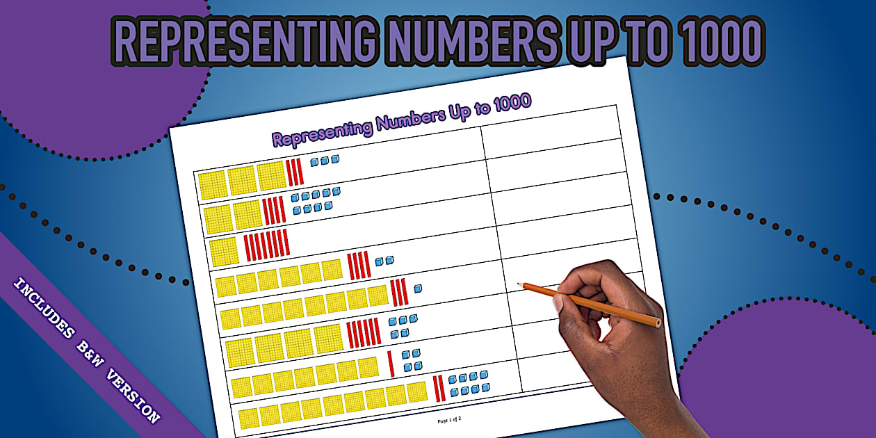 Representing Numbers Up to 1000: Fill in the Blanks Activity