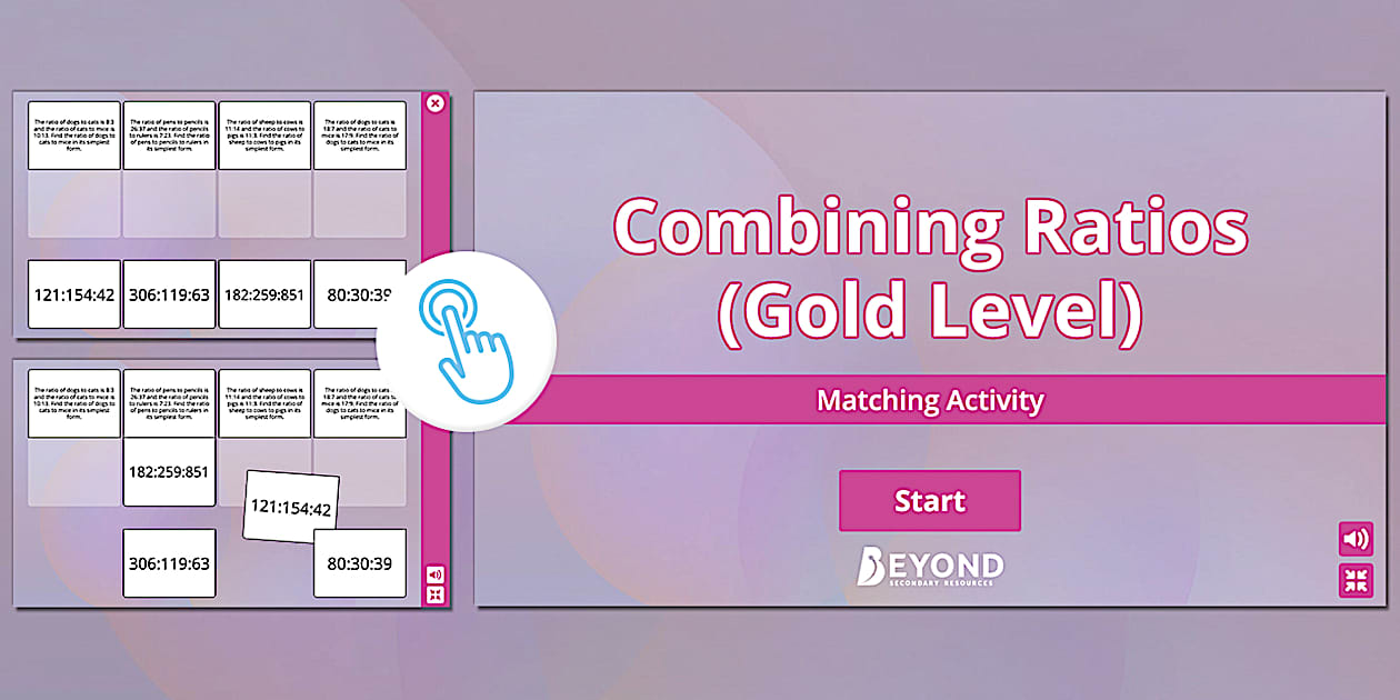 👉 Combining Ratios Interactive Matching Activity - Gold | Beyond