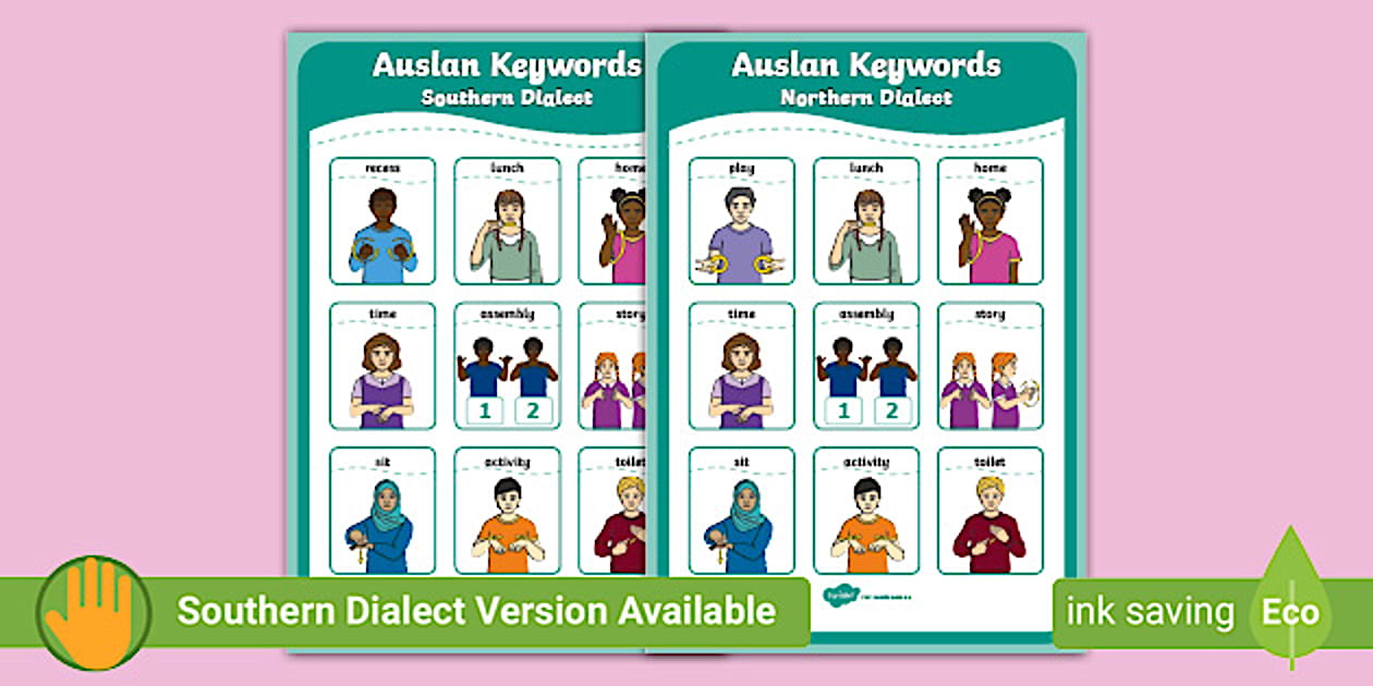 Auslan Daily Routine Words Mat (teacher made) - Twinkl