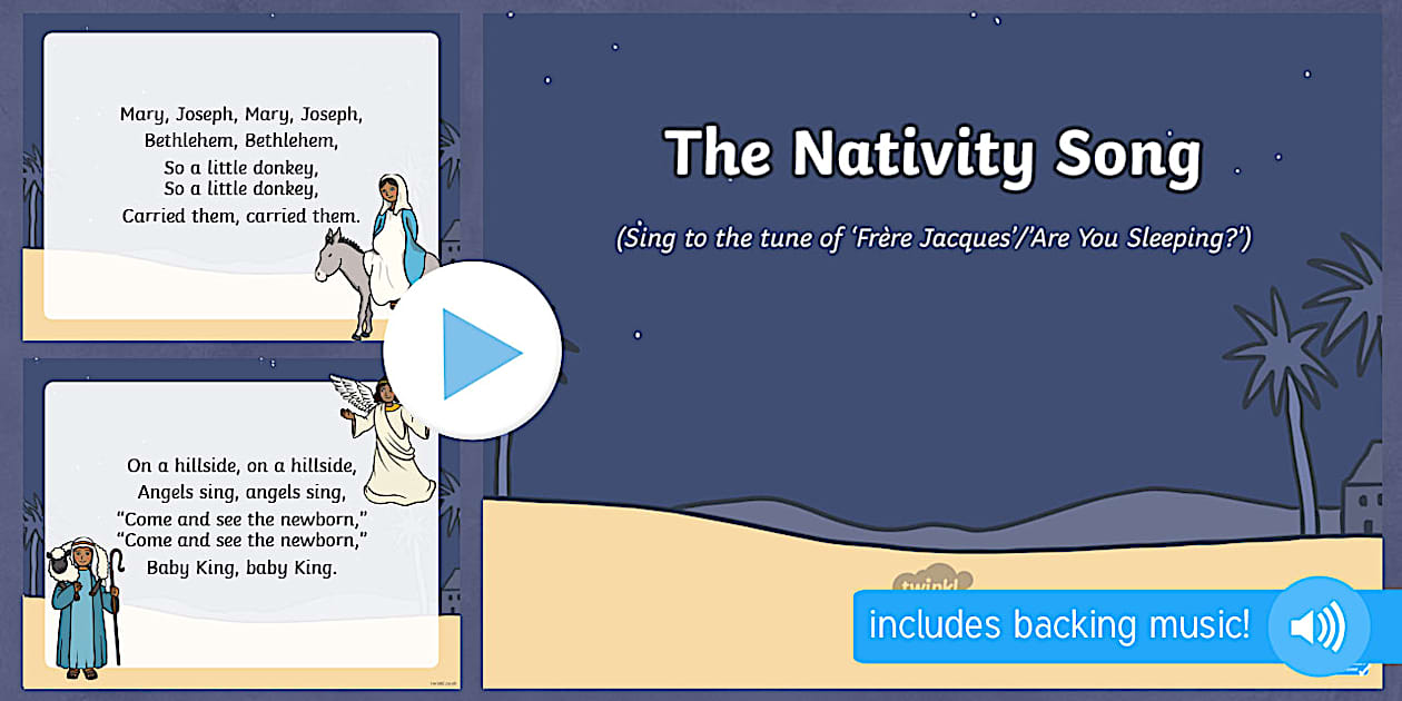 Nativity Song PowerPoint (teacher made) - Twinkl
