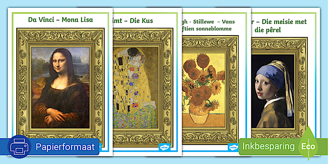 Bekende Skilderye Vertoonplakkate (teacher made) - Twinkl