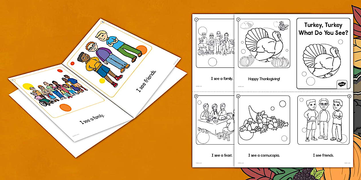 Printable Thanksgiving Emergent Reader for Kids | Twinkl USA