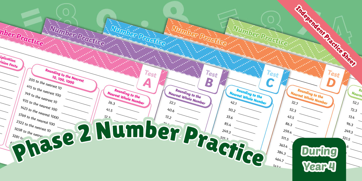 Phase 2 Number Practice (During Year 4)