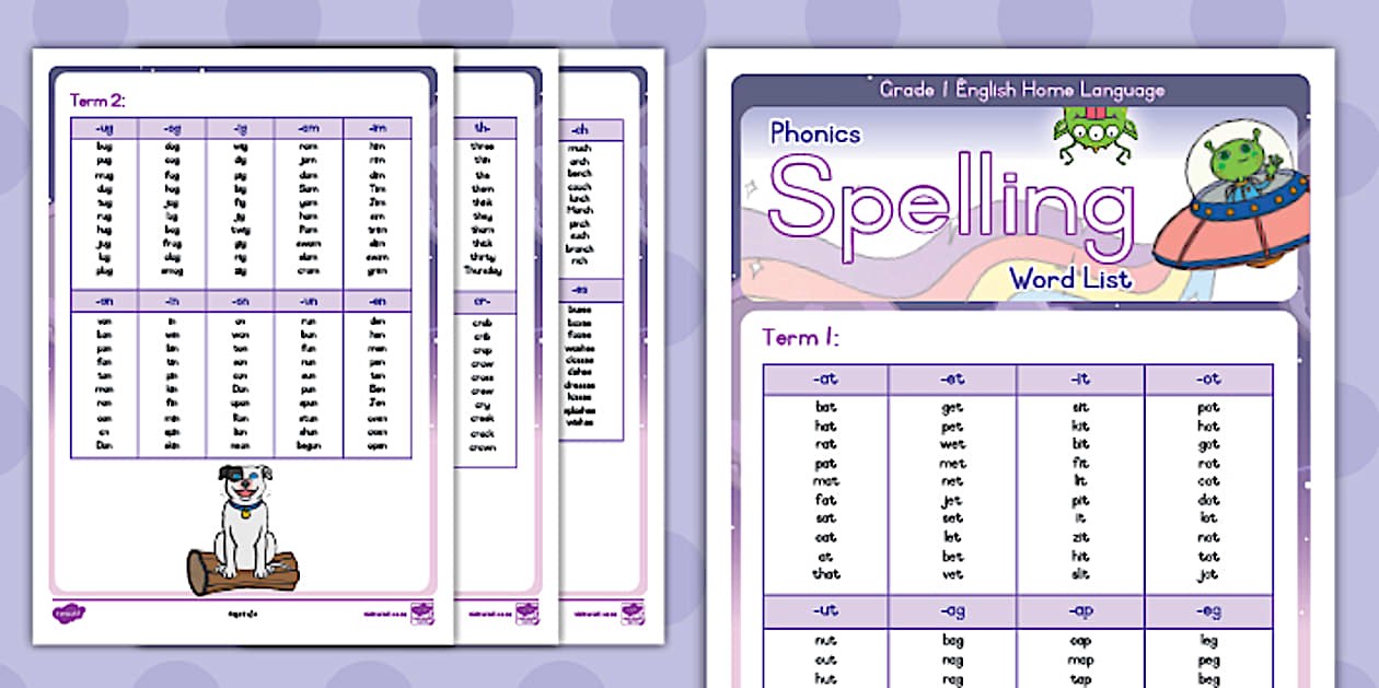Grade 1 Phonics Spelling Word Lists (teacher made) - Twinkl