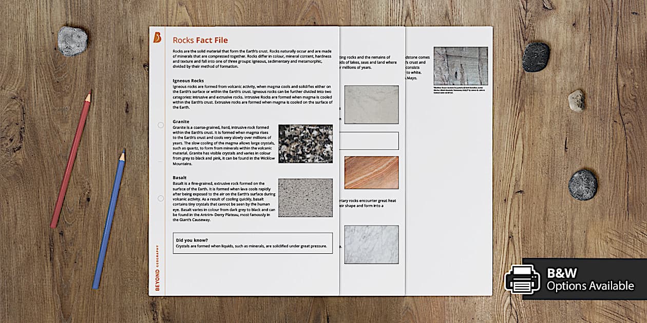 Rocks Fact File (Teacher-Made) - Twinkl