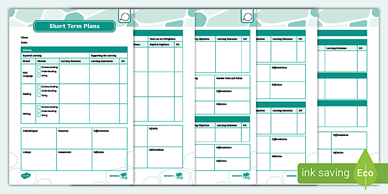 Teacher Planner: Short Term Plans (teacher made) - Twinkl