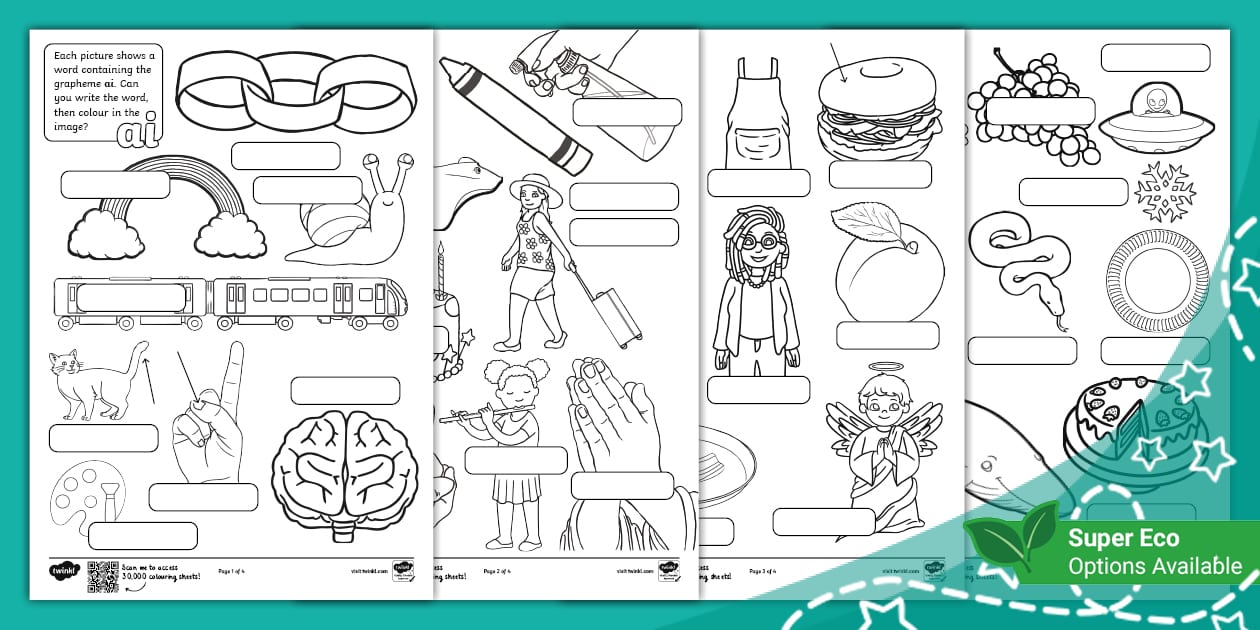 Phonics Colouring (teacher made) - Twinkl