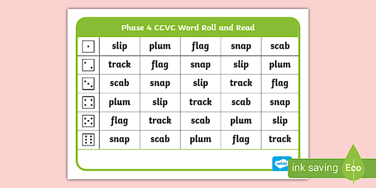 Phase 4 CCVC Roll and Read Mat 3 | Twinkl (teacher made) Phase 4 CCVC Roll and Read Mat 3 | Twinkl (teacher made)