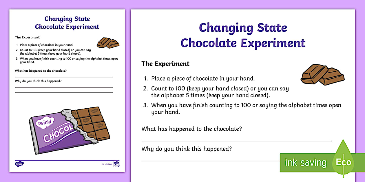 Chocolate Science Experiment - Teaching Resource - Twinkl