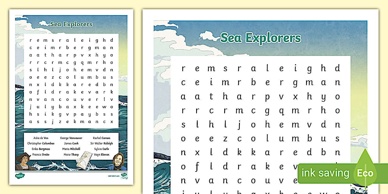Sea Explorers Word Search (teacher made) - Twinkl