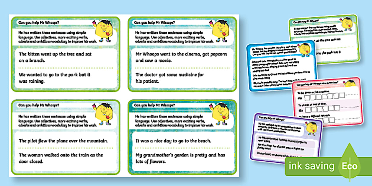 LKS2 Mr Whoops Busy Box Challenge Cards (teacher made)