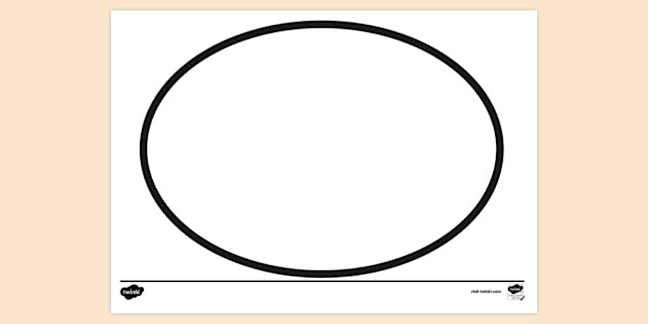 Oval Colouring Sheet | Colouring Sheets (teacher made)