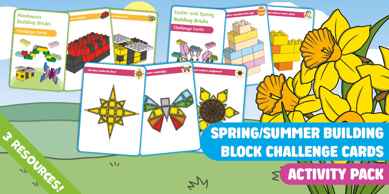 Spring/Summer Building Block Challenge Cards Activity Pack