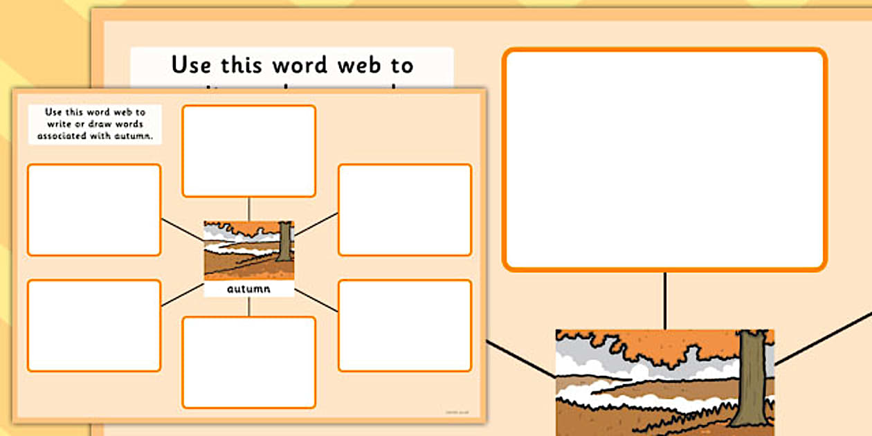 Autumn Pre-Teaching Word Web (teacher made) - Twinkl
