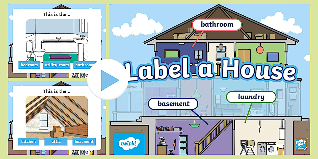 Label a House PowerPoint (teacher made) - Twinkl