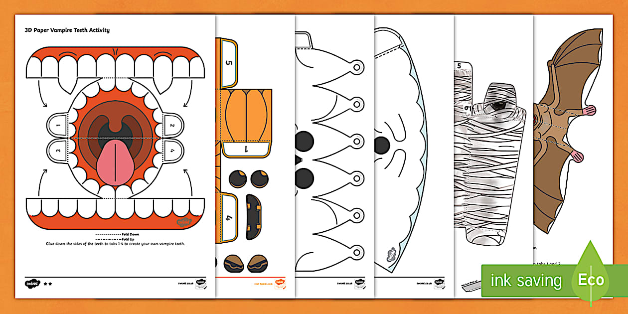 Halloween Paper Craft- Activity Pack- KS1- Teaching resource