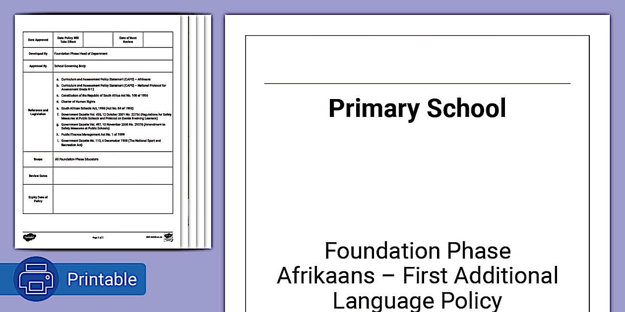 Foundation Phase FAL Policy