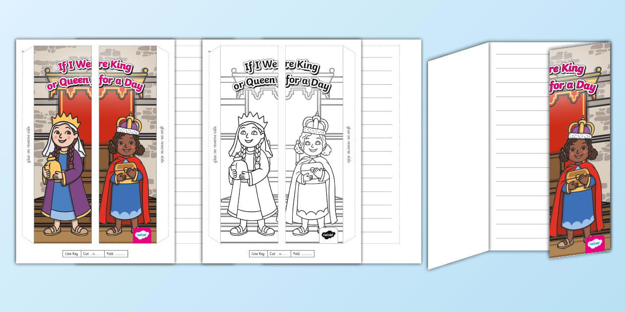 If I Were King or Queen for a Day Folding Writing Template
