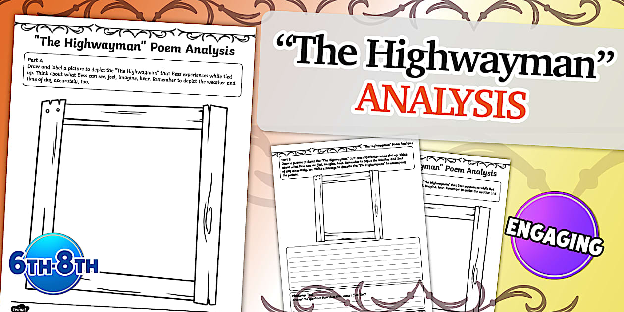 The Highwayman Poem Analysis Activity for 6th-8th Grade