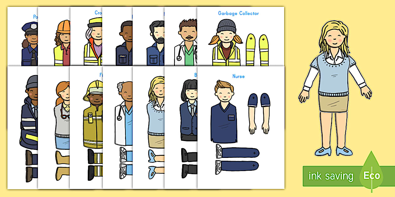 Community Helpers Craft Activity - CfE Early Level - Twinkl