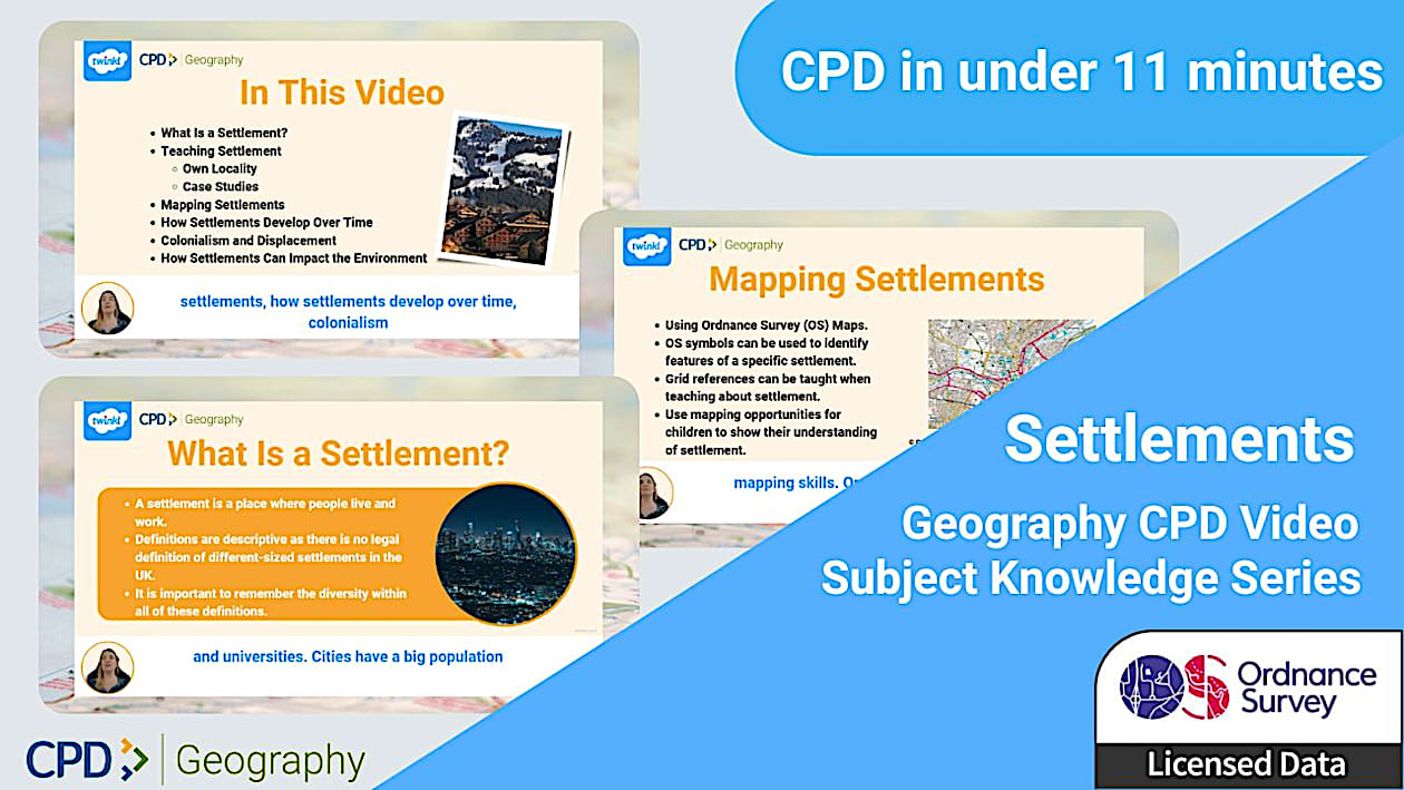 Human Geography CPD - Settlements in KS2 (teacher made)
