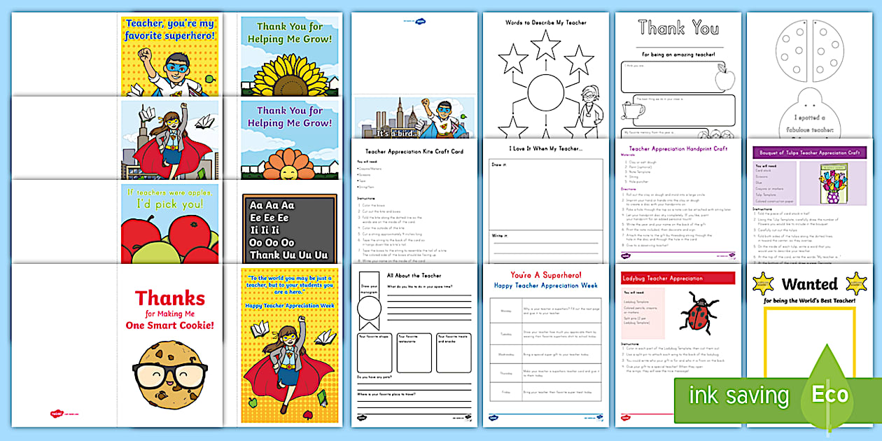 Teacher Appreciation Worksheets for 3rd Grade | Twinkl USA