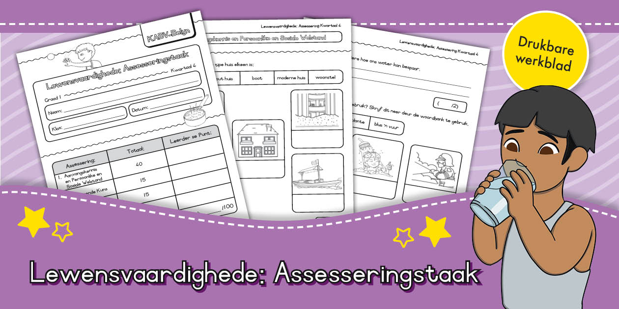 Gr. 1 Lewensvaardighede Assessering Kwartaal 4 (KABV-Belyn)