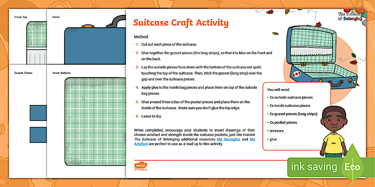 The Suitcase of Belonging Suitcase Activity (teacher made)