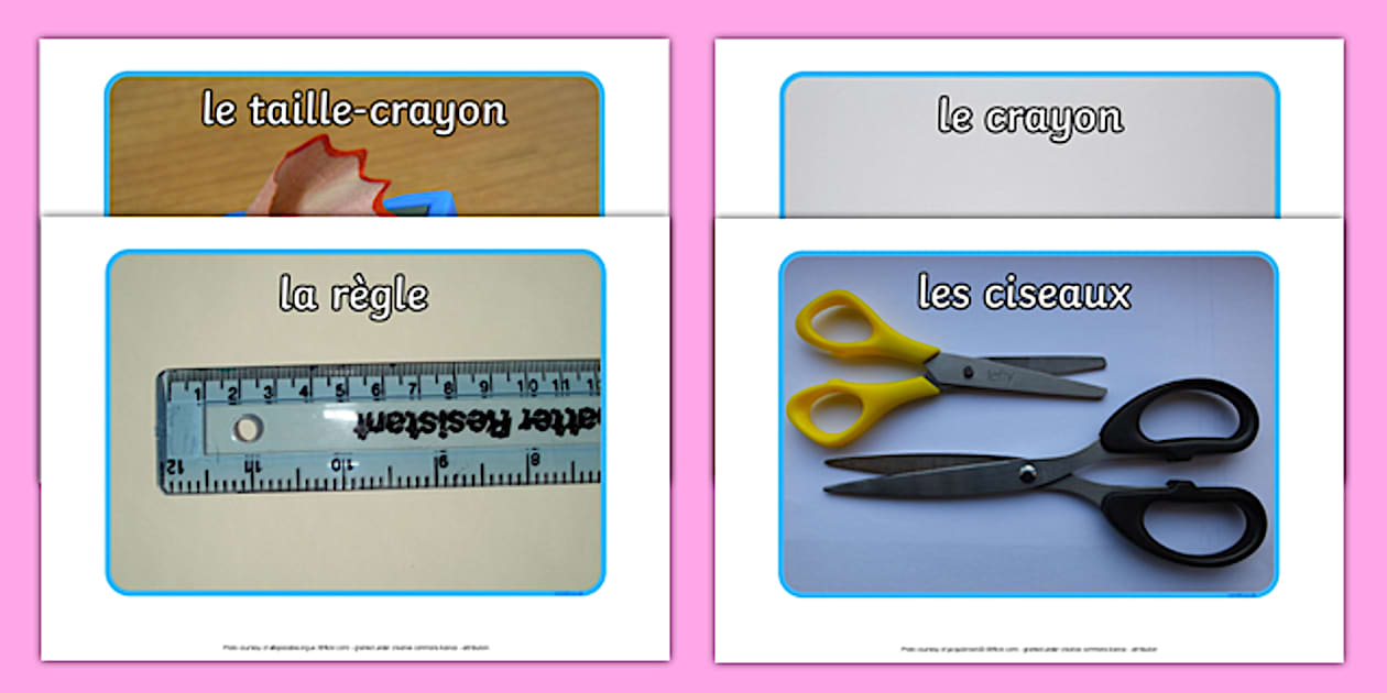 School Objects in French | Twinkl (teacher made) - Twinkl