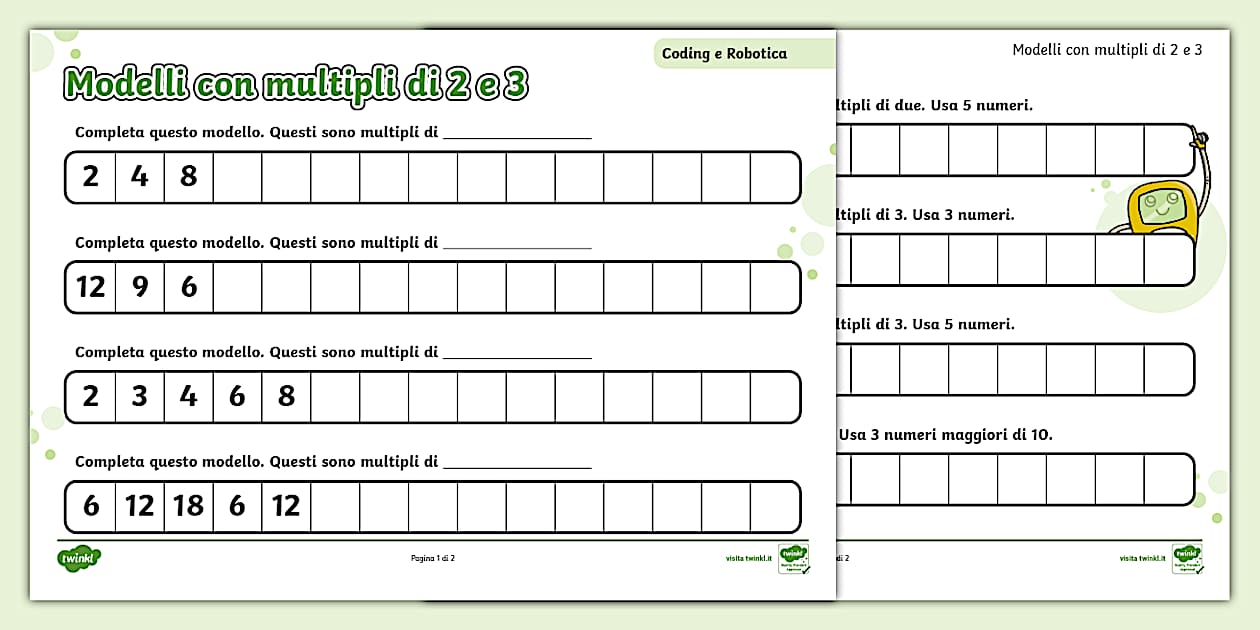 Modelli con multipli di 2 e 3 (teacher made) - Twinkl