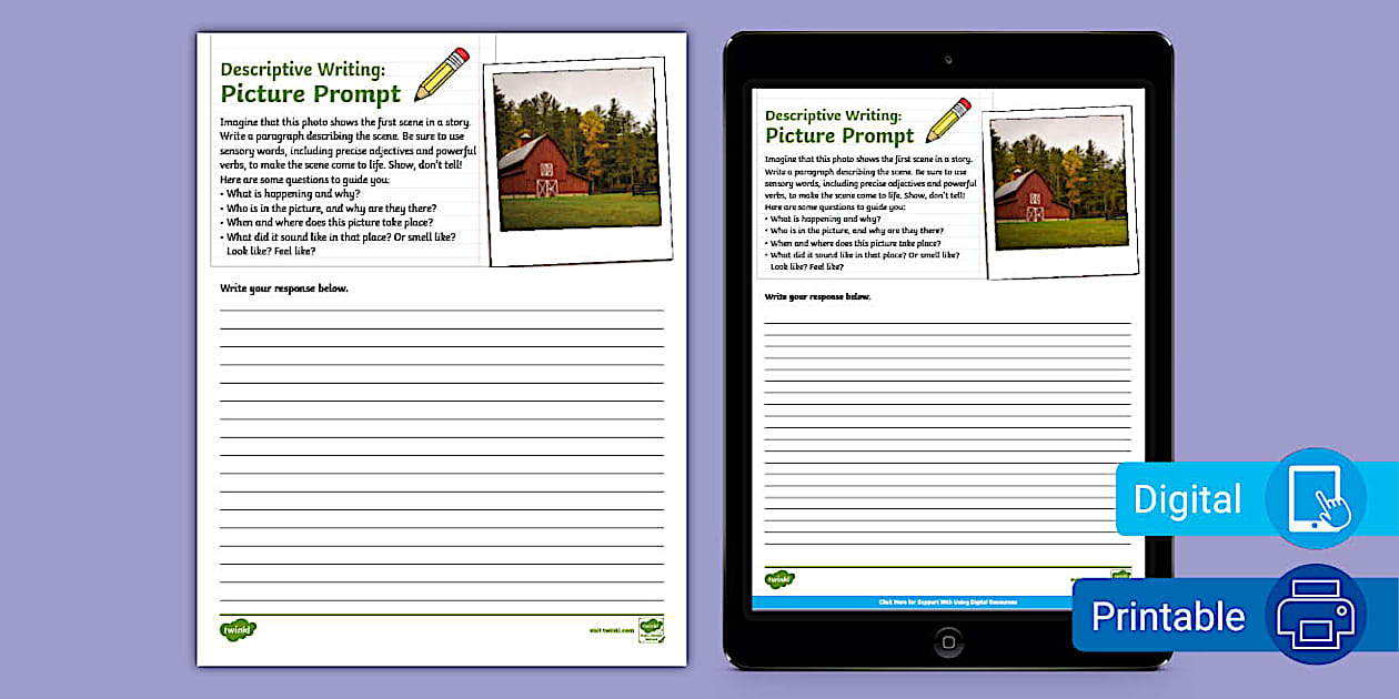 Seventh Grade Descriptive Writing Picture Prompt: Barn